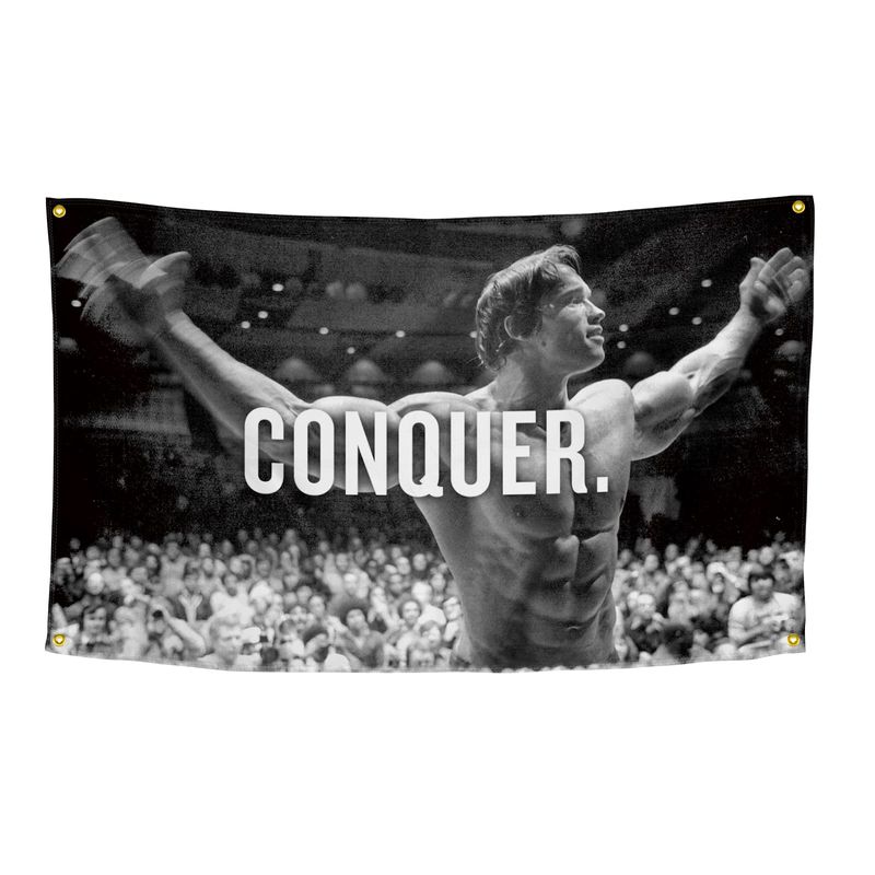 OOOYIY Conquer Flag for Arnold Schwarzenegger 3×5 Feet Funny Poster ...