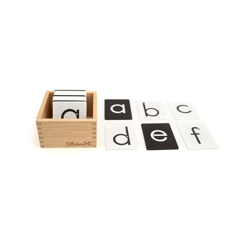 Montessori Sandpaper Letters | Black & White Montessori Letters Set w ...