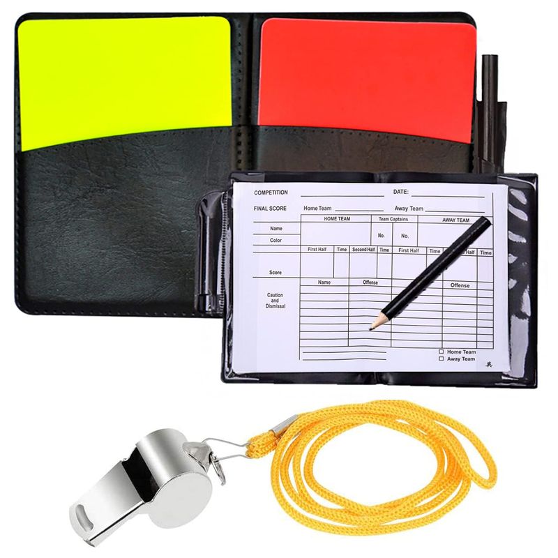 AONAT Referee Card Set - Sports Referee Kit Coach Metal Whistle Red ...