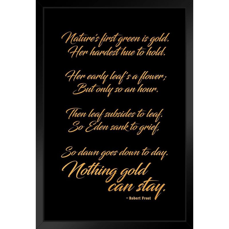 Laminated Robert Frost Nothing Gold Can Stay Poem Poetry Inspirational ...