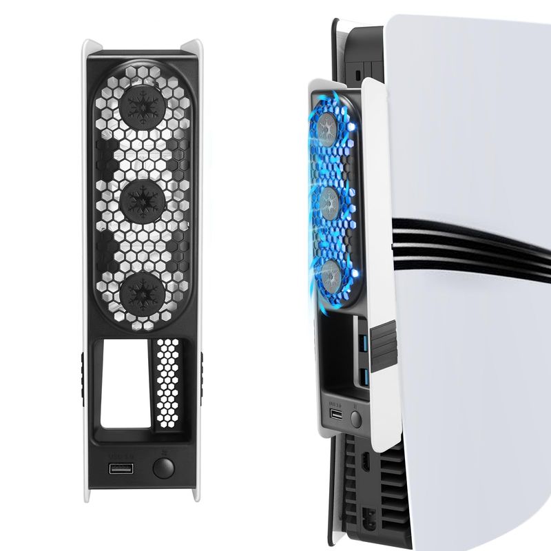 PS5 Pro Cooling Fan, PS5 Slim Cooling Fan, Automatic Temperature ...