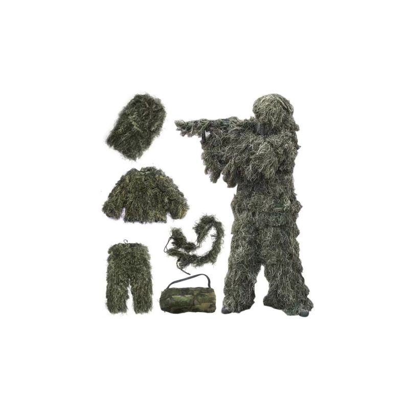FREE SH Woodland Camouflage Ghillie Suit Sniper Tactical Clothes ...
