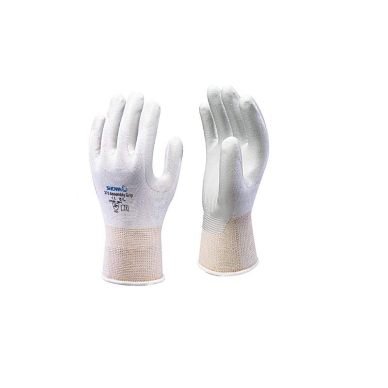 SHOWA 370 nitrile coating multi-purpose white with grey coating 7/M ...