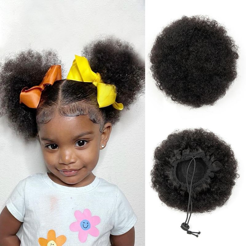 ISHEENY Drawstring Ponytail Extension Human Hair Small Messy Bun Hair ...