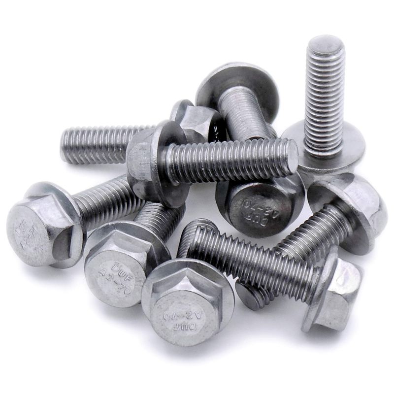 M5 (5mm x 30mm) Flanged Hex Bolt (Fully Threaded Setscrew) - Stainless ...