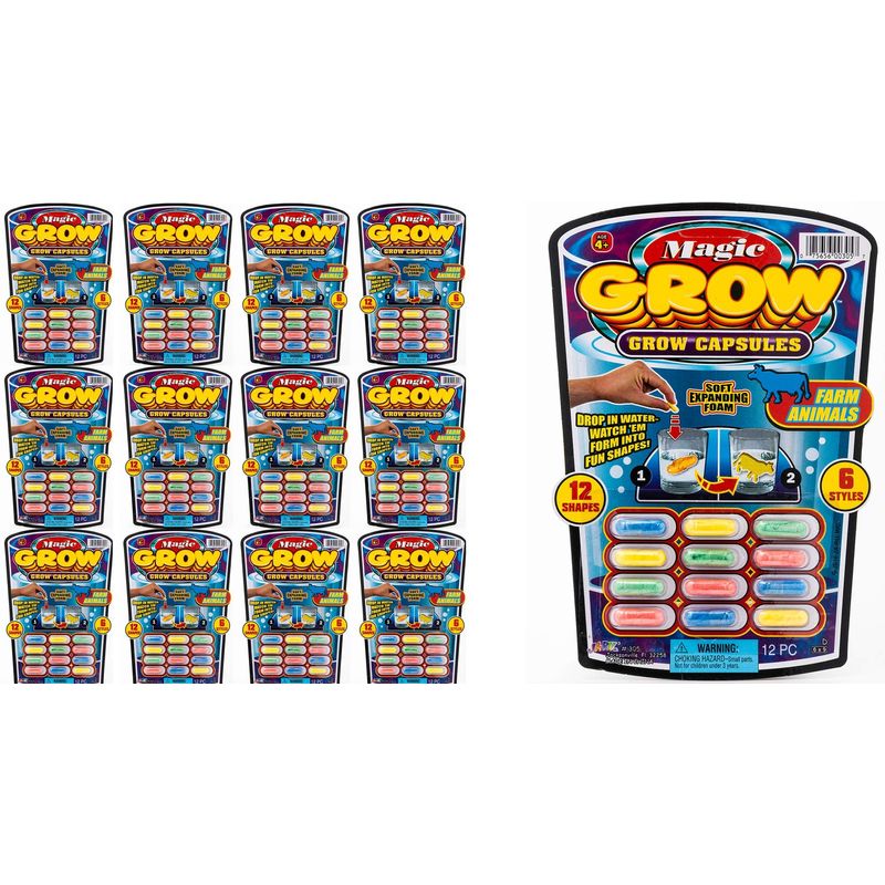 JA-RU Magic Grow Capsules (12 Pack; 12 Capsules Each) Expanding Foam ...