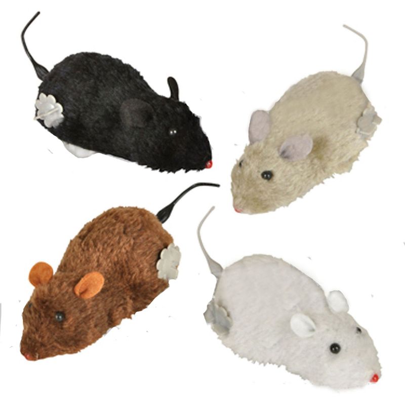 Rhode Island Novelty 6 Inch Wind Up Mouse Toy, Set of 4 Assorted ...