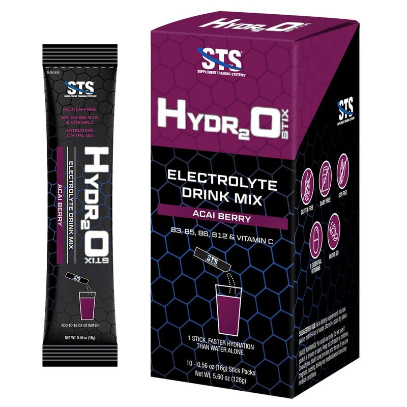 STS Hydro Stix Hydration Powder Packets Acai Berry Electrolyte ...