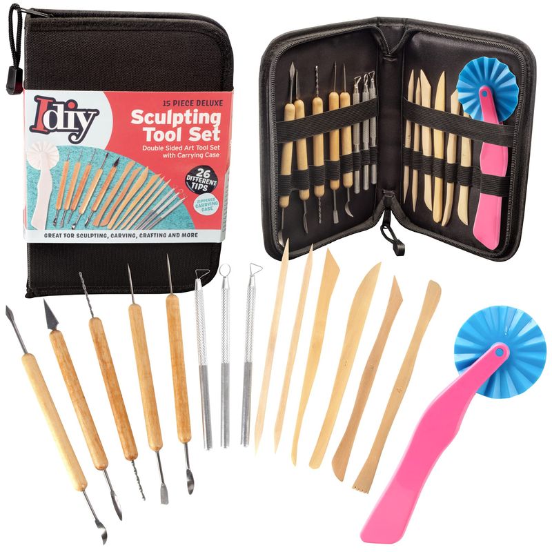 Sculpt Pro Pottery Tool Starter Kit - 15-Piece 26-Tool Beginner's Clay ...