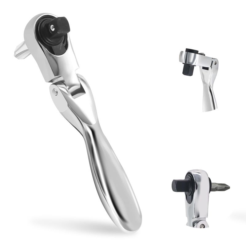 IBQKDSD 1/4 Ratchet, 180° Rotating Mini Ratchet, 72 Tooth Gear Hand ...