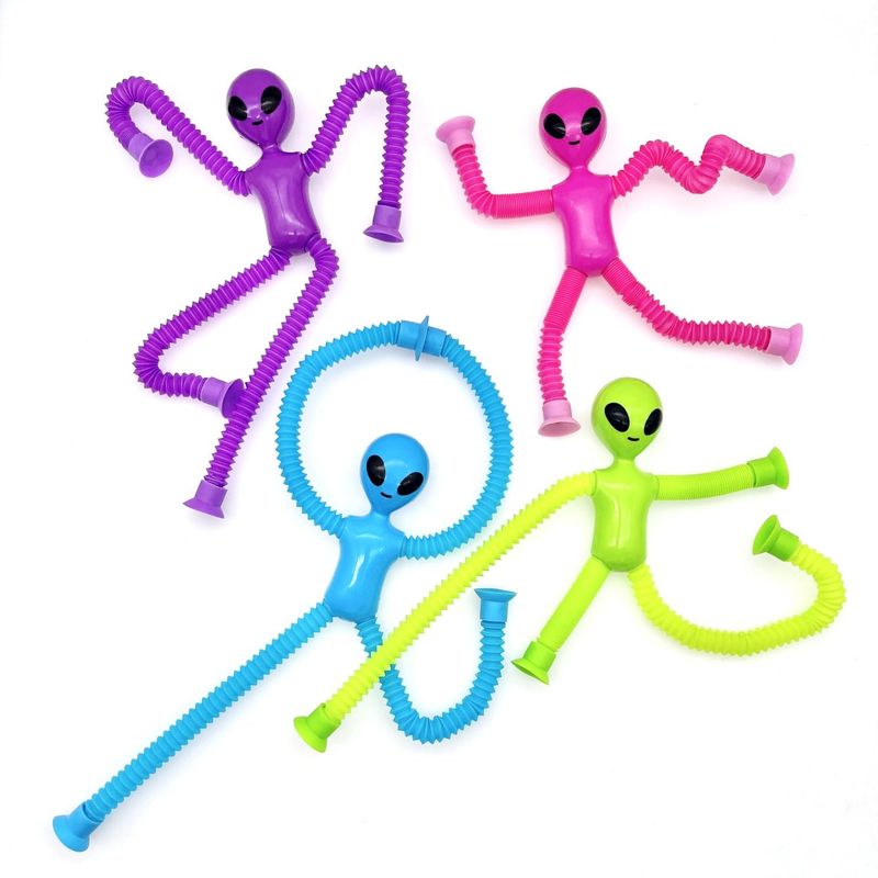 JZK 4x Alien pop tube toy, sensory fidget toy for little kids aged 2 3 ...