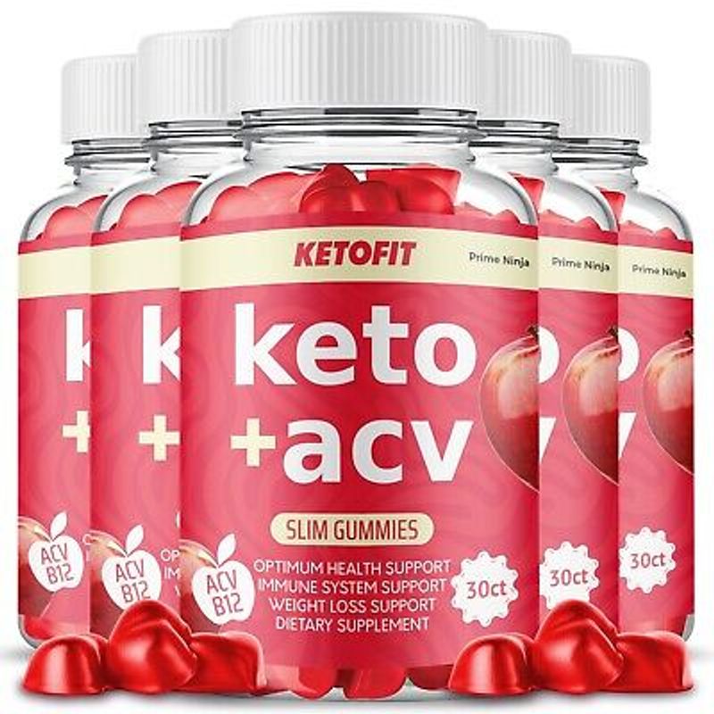 KetoFit Keto ACV Gummies, Keto Fit Max Strength ACV Gummies (5 Pack ...