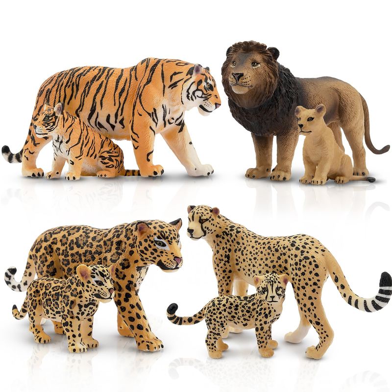 TOYMANY 8PCS Wildlife Figures Animal Figures Set Wildlife Family Lion ...