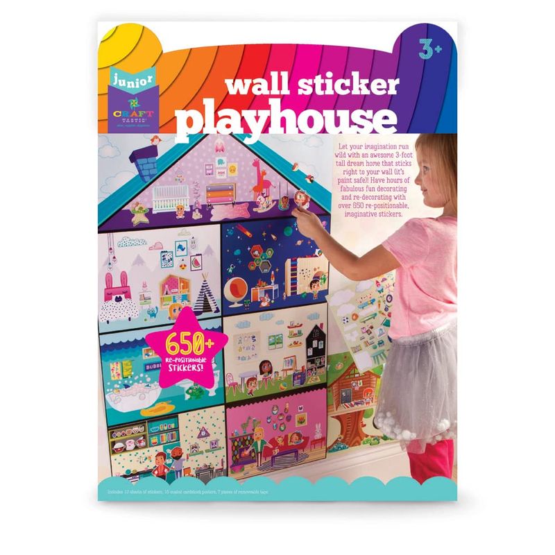 Craft-tastic Jr – Wall Sticker Playhouse – 3-Foot Tall Dreamhouse with ...