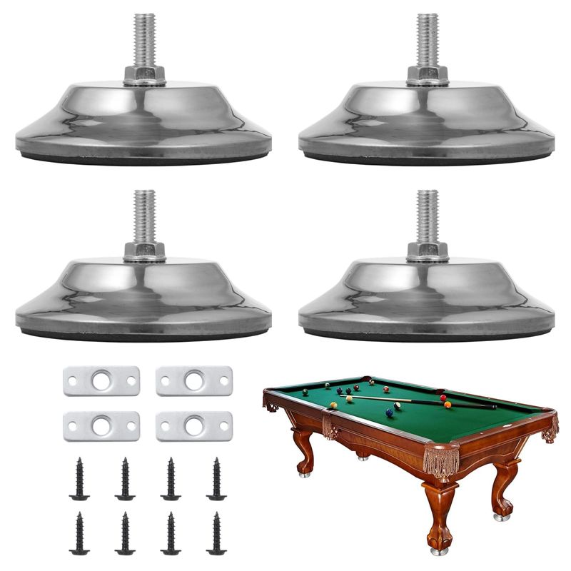 Billiard Table Leg Levelers, 4 Pcs Pool Table Leg Leveling Risers 5’’D ...