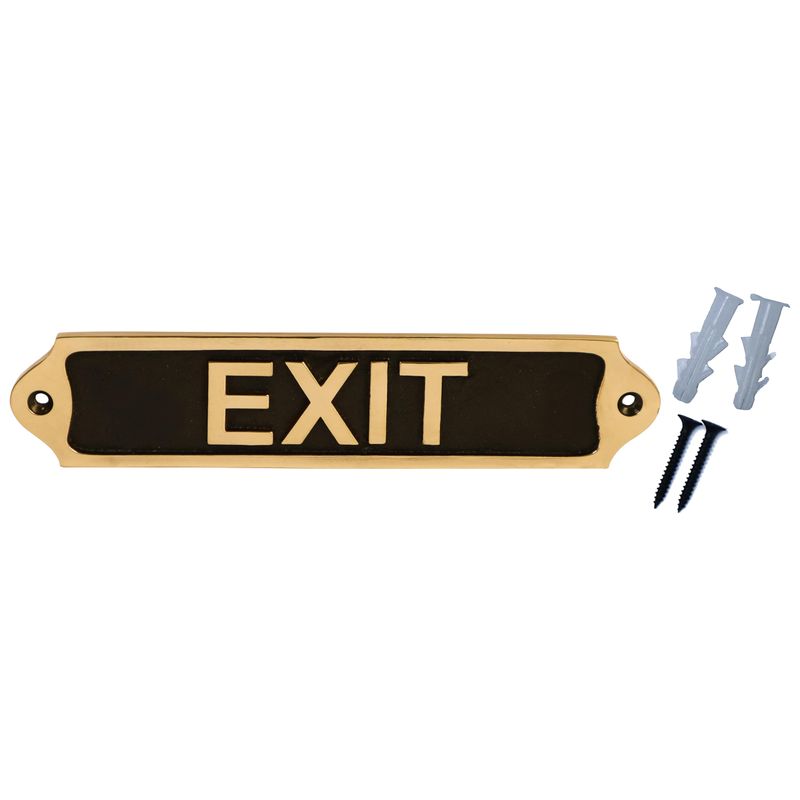 Sam Star Brass Metal Exit Door Sign Plaque |Traditional| Easy DIY ...