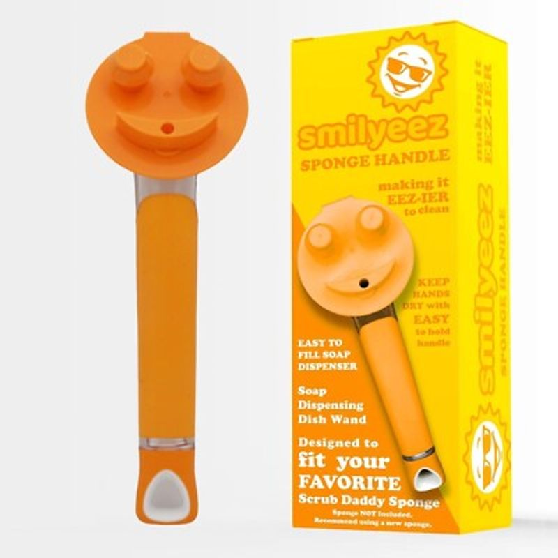 Smilyeez Original Smiling Sponge Handle Soap Dispensing Handle for ...