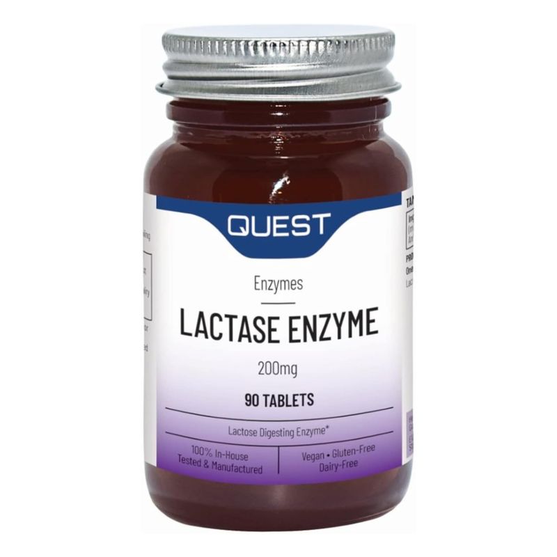 Quest Lactase Enzyme 200mg Lactose Intolerance Relief. 2000 ALU Fast ...