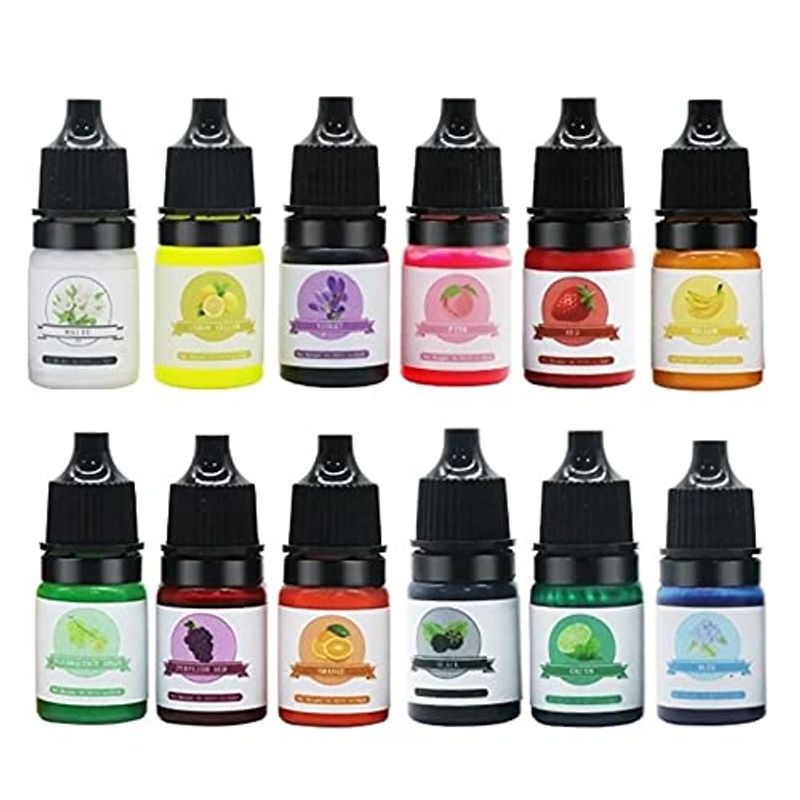Resin Coloring Agent, 12 Color Set, Resin Coloring 12 Color Set, 0.2 fl ...