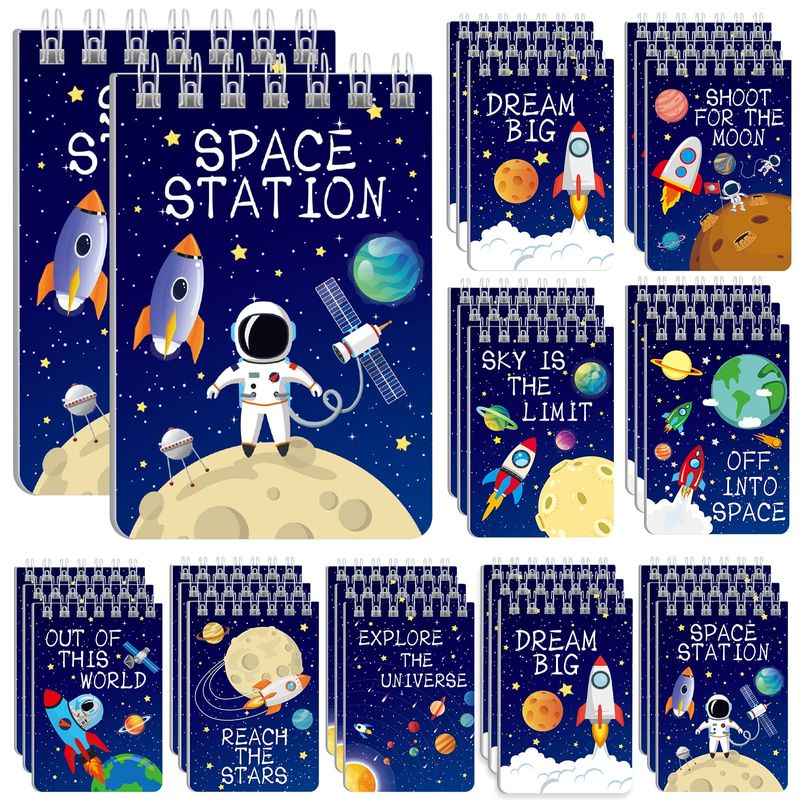Omlisca Outer Space Mini Notebook 32 Pack Space Party Favor Galaxy ...