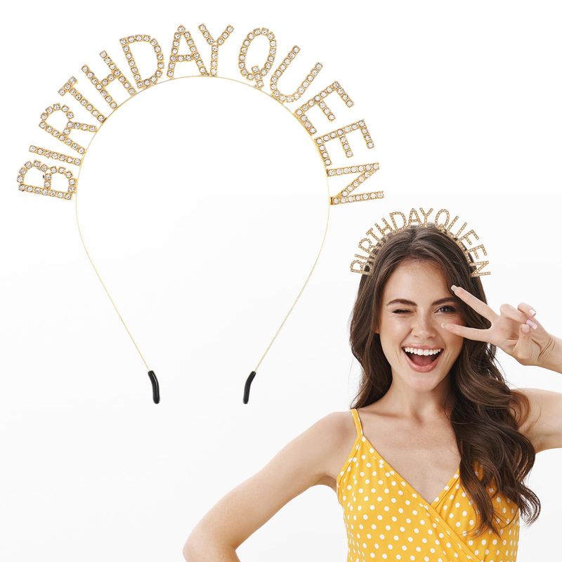 Gold Happy Birthday Headband for Women Girls Birthday Girl Headband ...