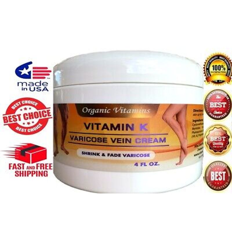 Vitamin K Cream 4 fl oz 113g For Stretch Marks, Spider Thread Veins ...