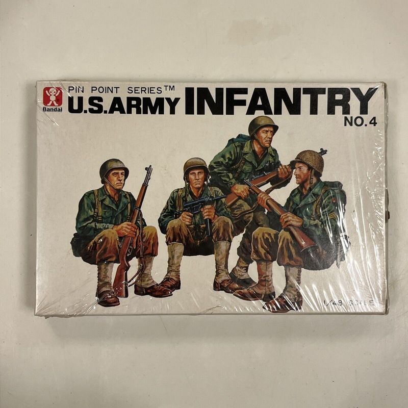 Bandai Pin Point Series US Army Infantry No. 4 Scale 1/48 Vintage Toy ...