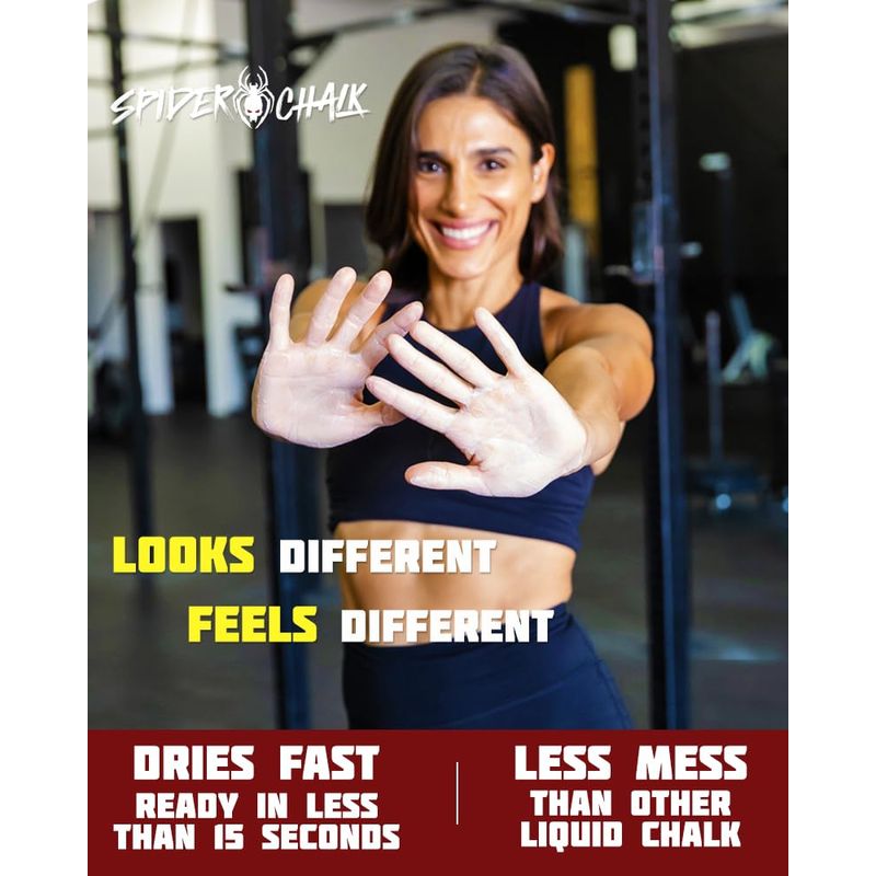 SPIDER CHALK Extreme Grip No Mess Weightlifting Liquid Chalk Made in ...