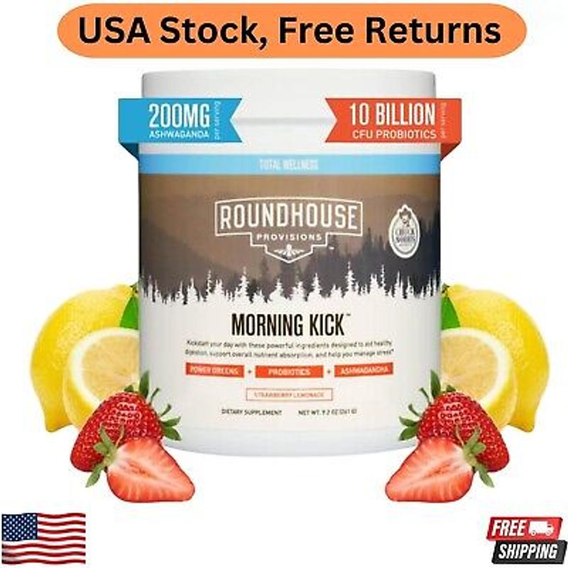 Morning Kick, Greens Superfood Powder Supplement with Ashwaganda ...