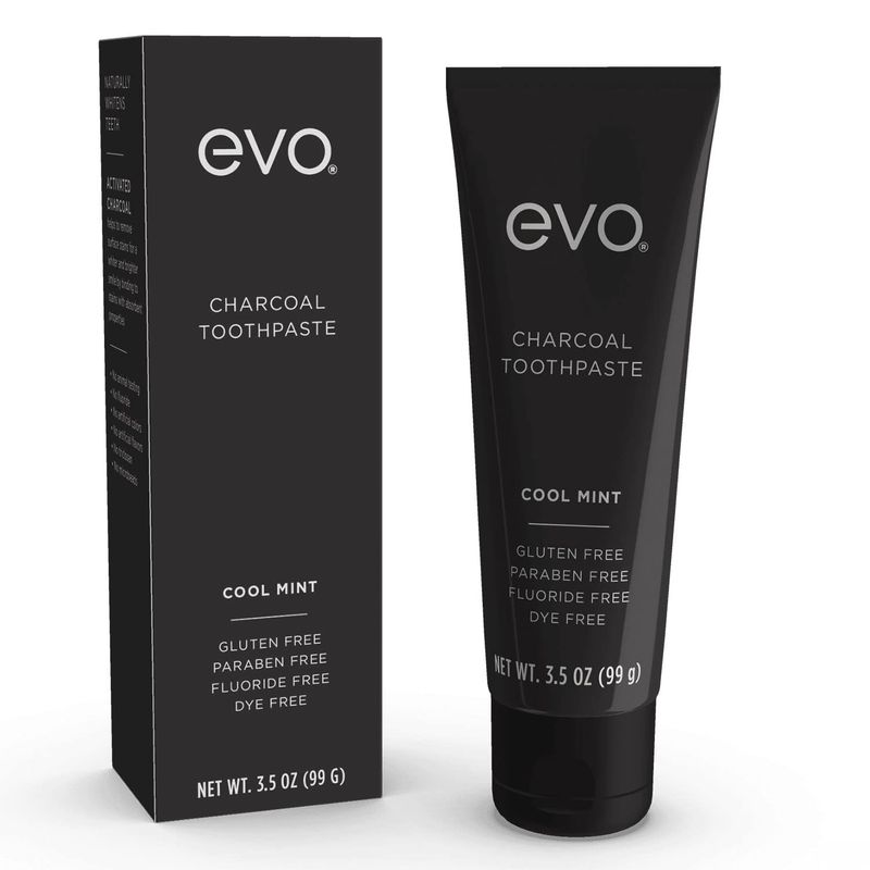 EVO Activated Charcoal Toothpaste, Whitening Toothpaste, Charcoal Toothpaste for Whitening Teeth ...