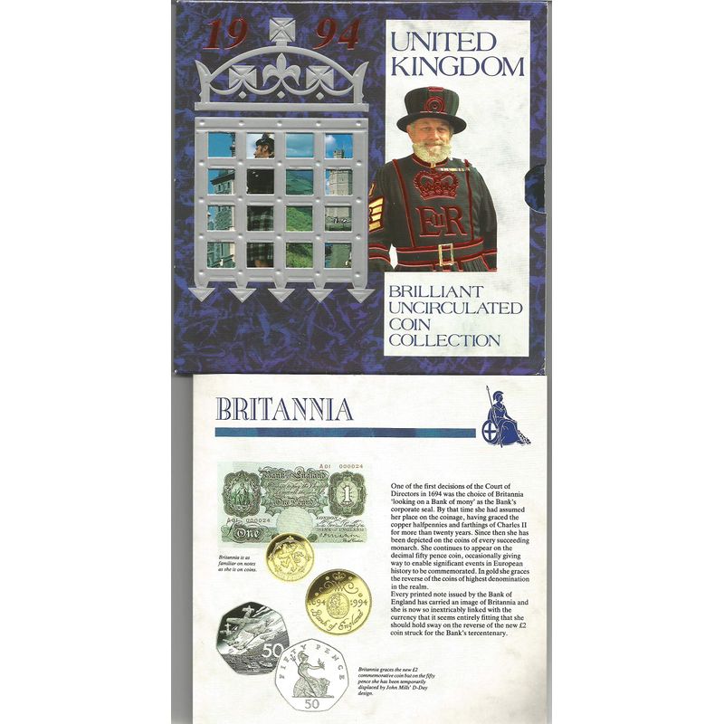 UNITED KINGDOM 1994 BRILLIANT UNCIRCULATED COIN COLLECTION FOR ...