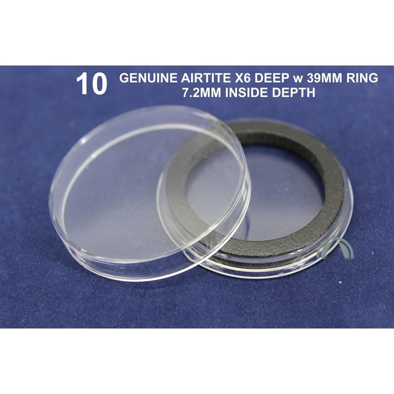 10 Pack GENUINE Airtite X6 Deep Capsules w 39mm Black Ring for High ...