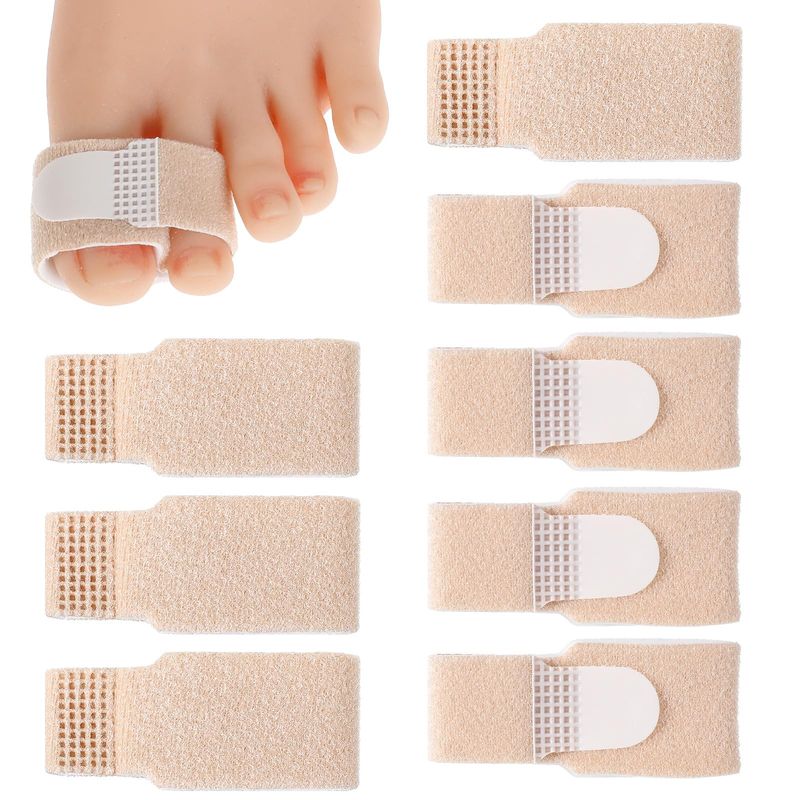 Wanmu 8 Pack Fabric Hammer Toe Corrector, Reusable Fabric Buddy Toe ...