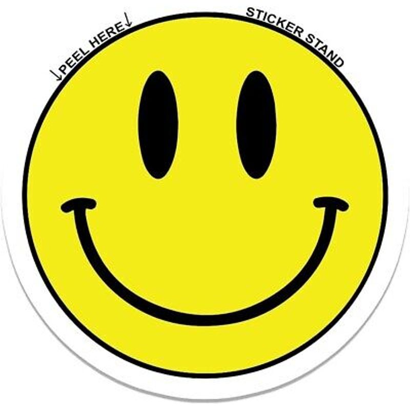 Smiley Face car Bumper Sticker Decal 4" x 4" - Online Marketplace ...