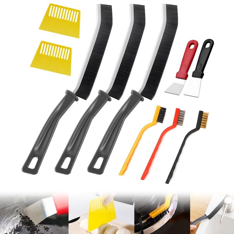 Plastic Scraper Tool Non Scratch 10PCS Cleaning Scraper Kits with Oven ...