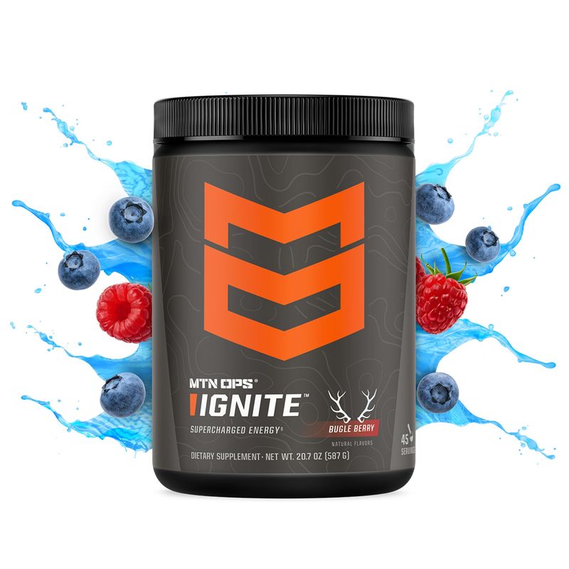MTN OPS Ignite Energy Drink Powder, Gluten Free Nitric Oxide Supplement ...