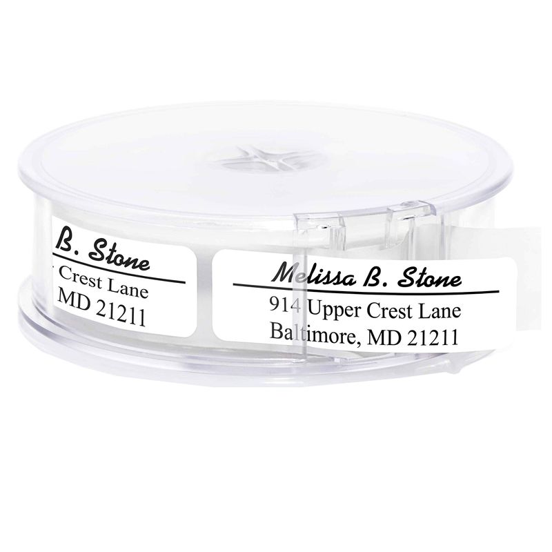 Modern Classic Rolled Return Address Labels with Elegant Plastic ...