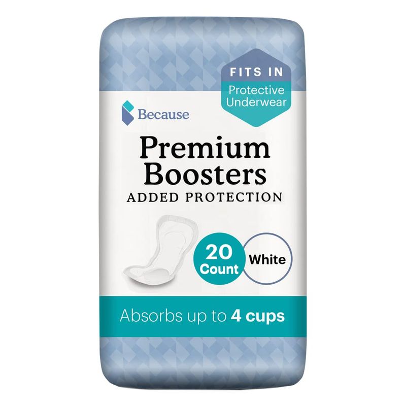 Because Premium Incontinence Boosters - Add Extra Absorbency to Adult ...