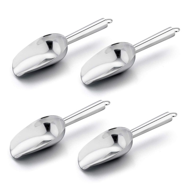 E-far Mini Scoop, 3 Ounce Stainless Steel Kitchen Utility Scoops, Ideal ...