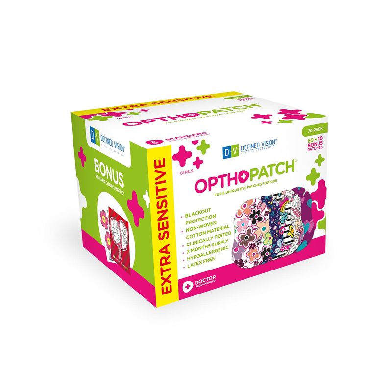 Opthopatch Kids Eye Patches - Fun Girls Design [Series II] - 60 + 10 ...