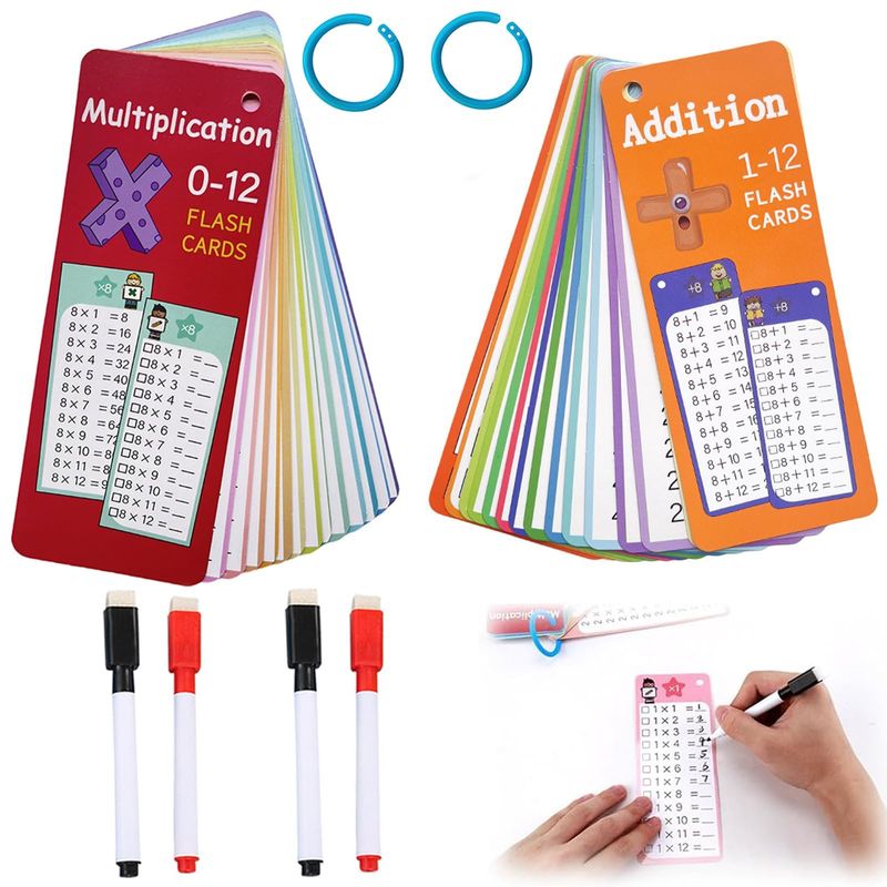 30 Sheet Times Tables Flash Cards, 15 Sheet Multiplication Tables for ...