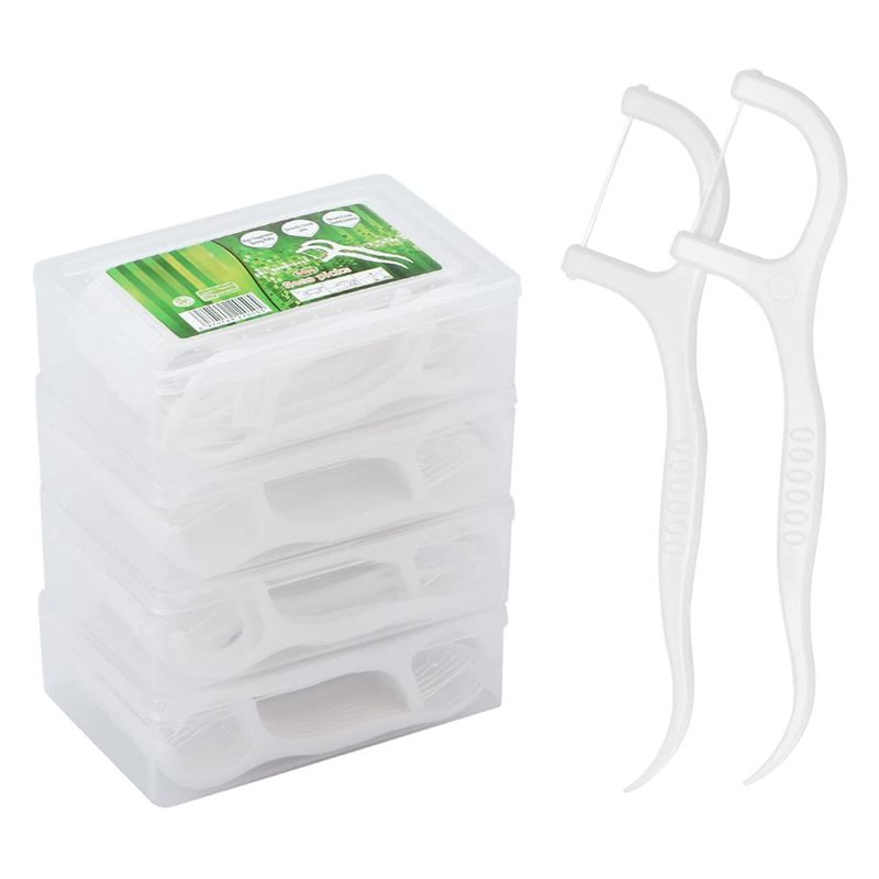 200 Pcs Dental Floss Sticks 2 in 1 Dental Floss Picks Dental Floss ...