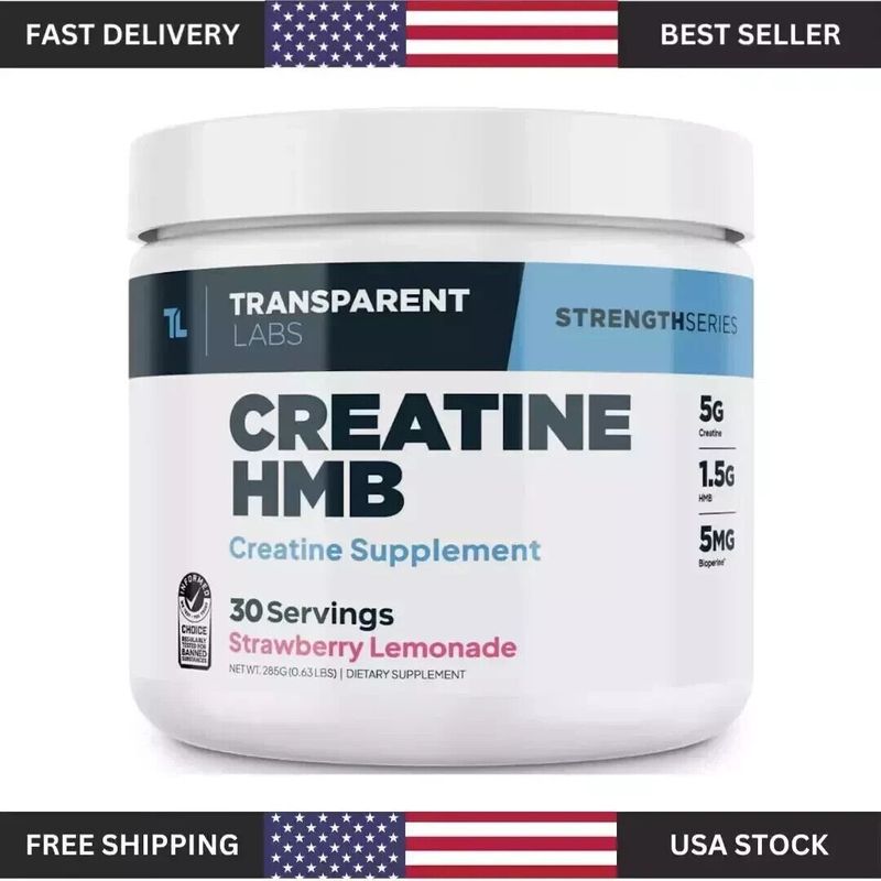 Transparent Labs Creatine HMB - Creatine Monohydrate Strawberry ...
