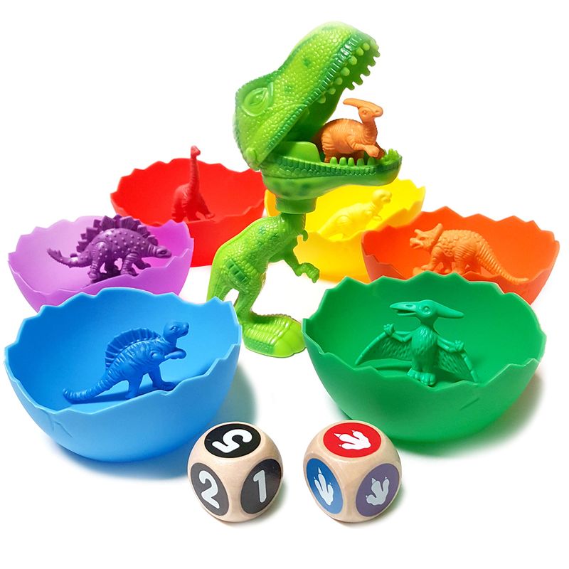 Jumbo Sorting & Counting Dinosaurs Matching Game - Educational Dinosaur ...
