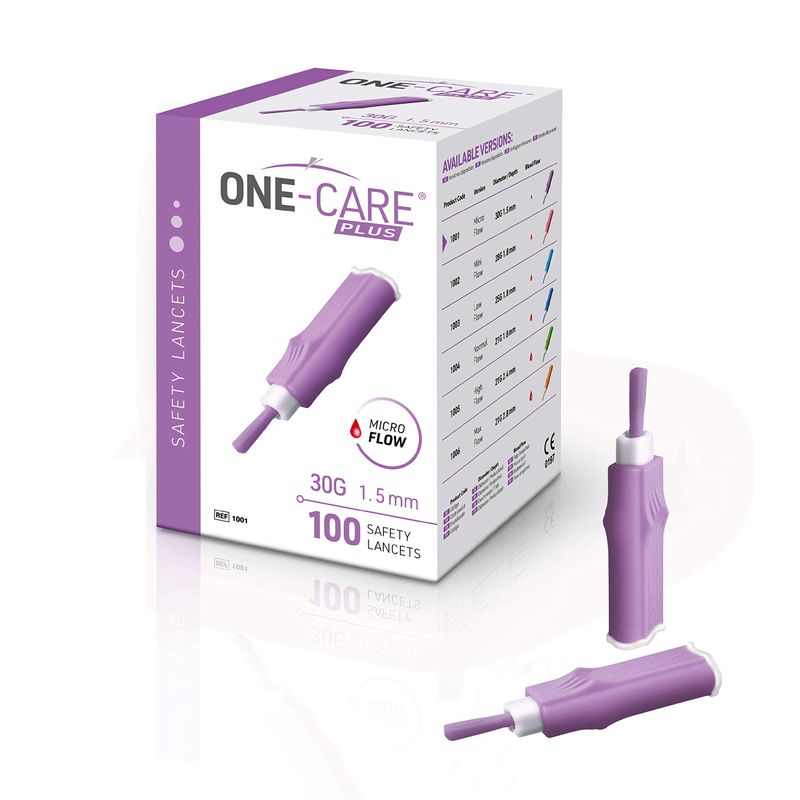 MediVena ONE-CARE Plus Safety Lancets, Contact-Activated, Comfort Micro ...