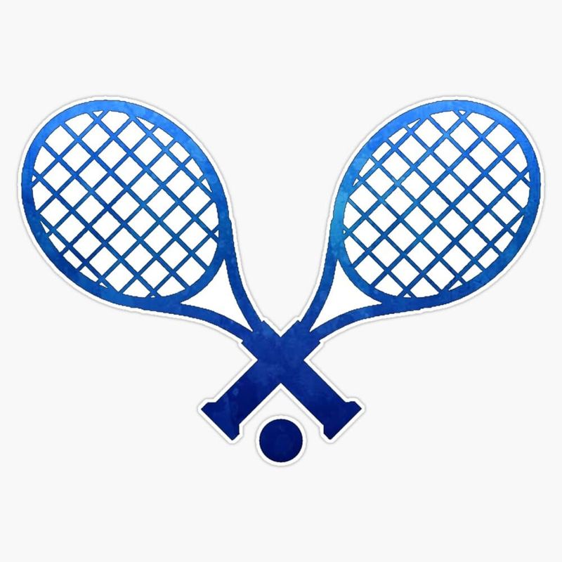 Tennis Racket Dark Blue Sticker Vinyl Waterproof Sticker Decal Car ...