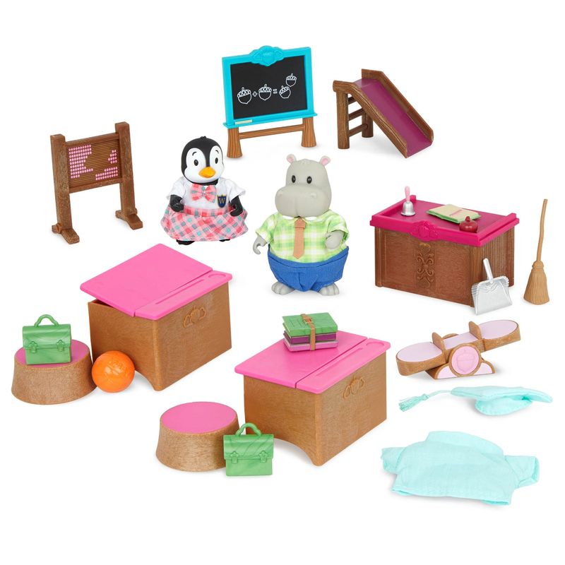Lil Woodzeez – Classroom & Playground Playset – Dollhouse Furnitures ...