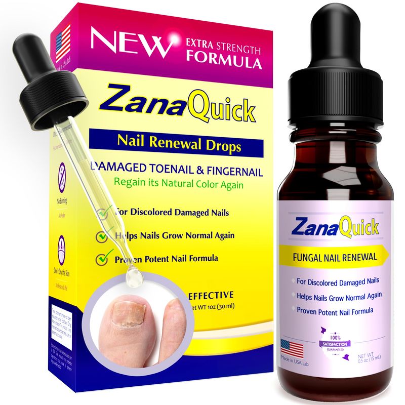 ZanaQuick Toenail Treatment Drops - 1 Pack - Extra Strength Nail Repair ...