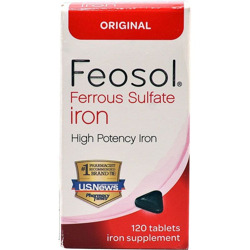 Feosol Ferrous Sulfate Iron Tablets Original - 120 Tablets - EveryMarket
