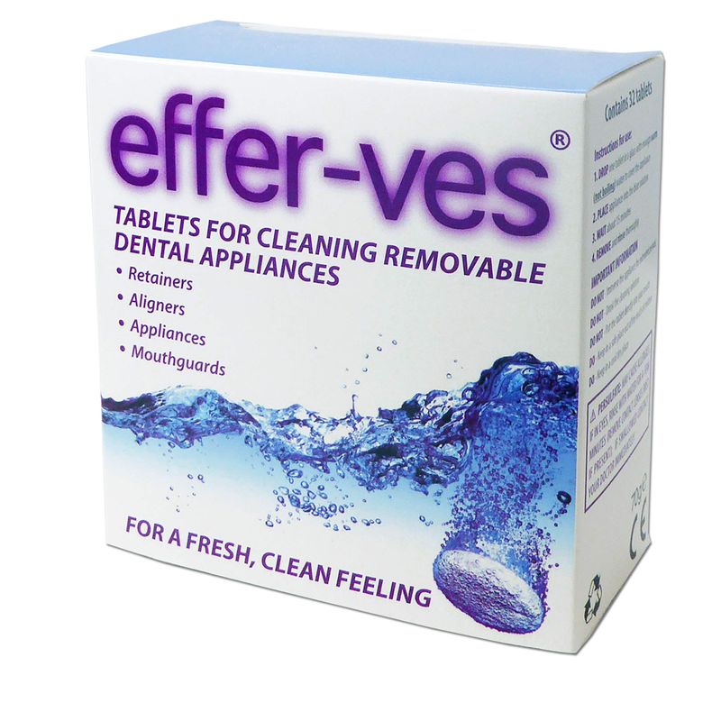 Effer-Ves Cleaning Tablets Orthodontic Retainers Aligners, Mouthguards ...